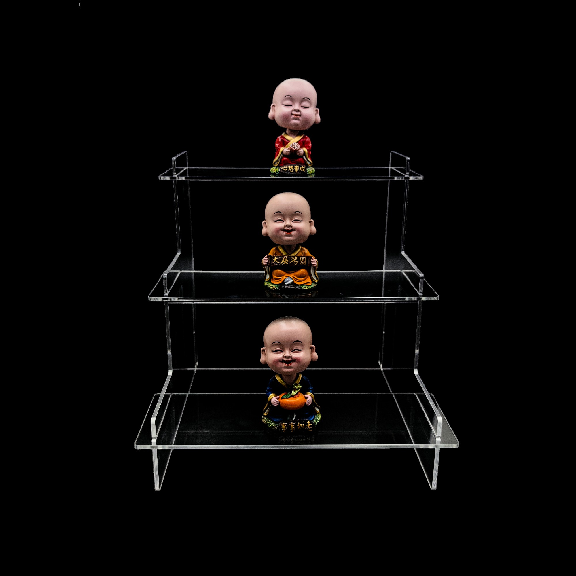 Transparent Acrylic Three Floor Stair Shape Display Stand Customized ...