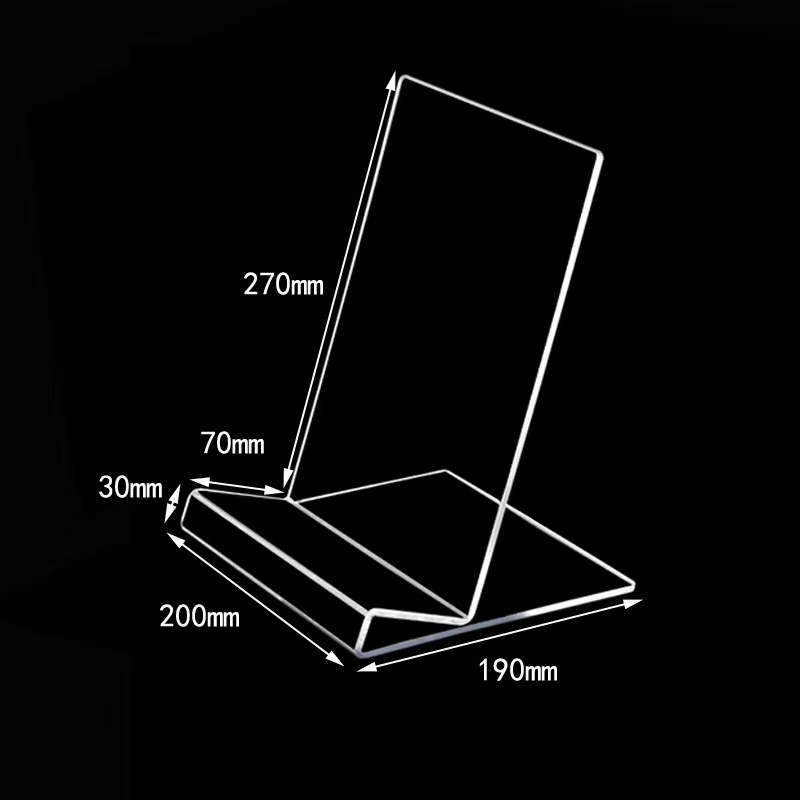 A4/A5 Acrylic transparent book display stand L-shaped transparent ...