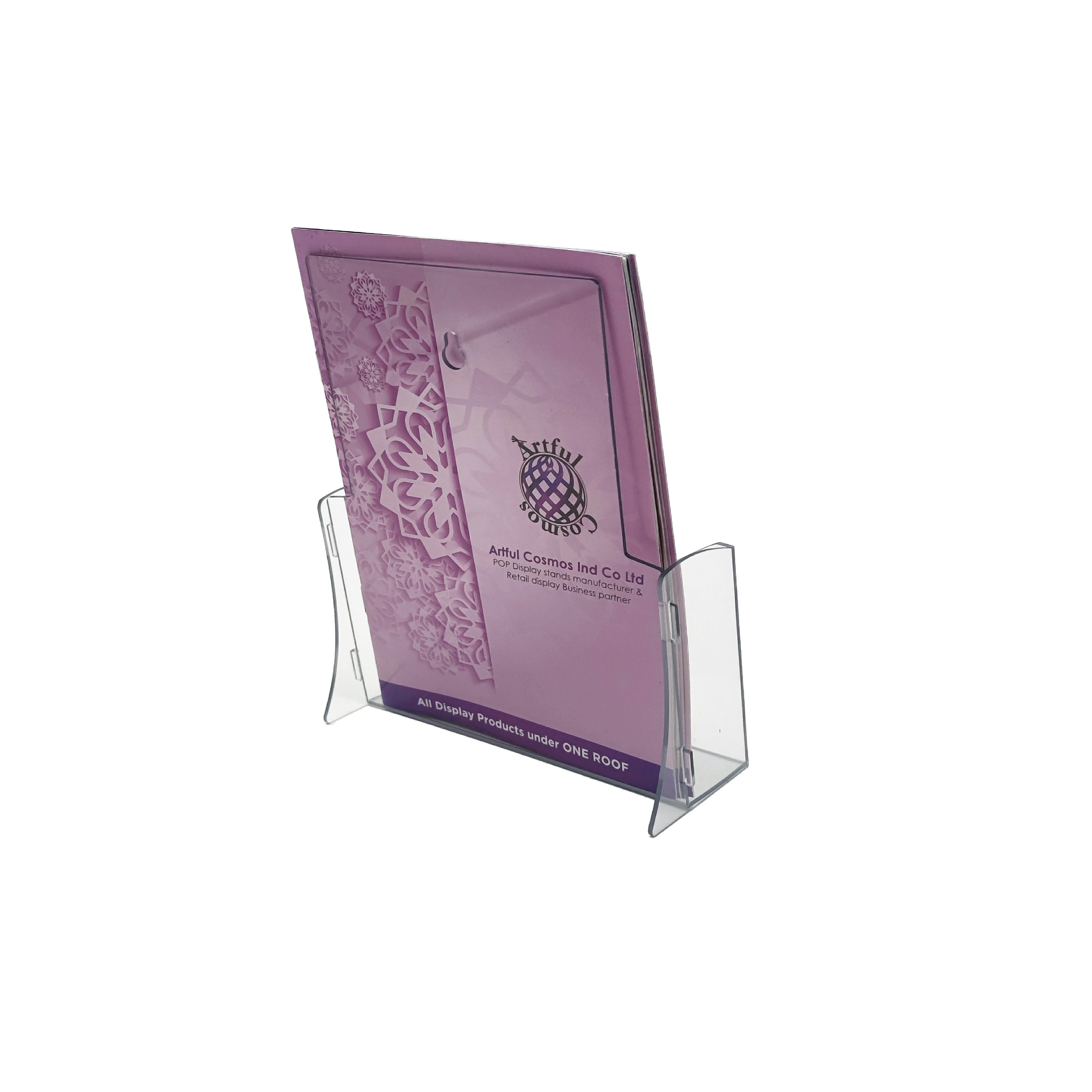 A5 size brochure display rack plastic box rack (one layer box ...