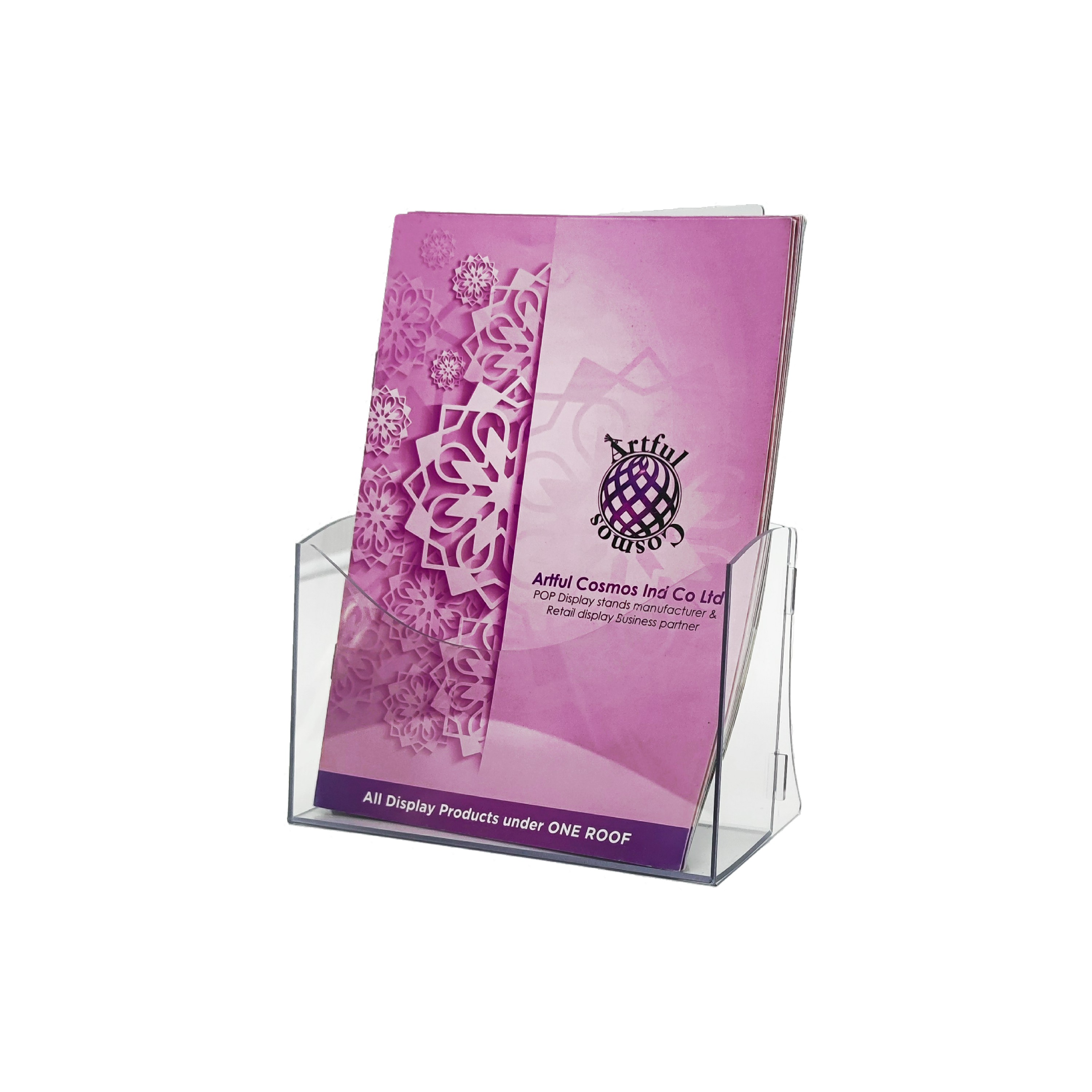 A5 size brochure display rack plastic box rack (one layer box ...