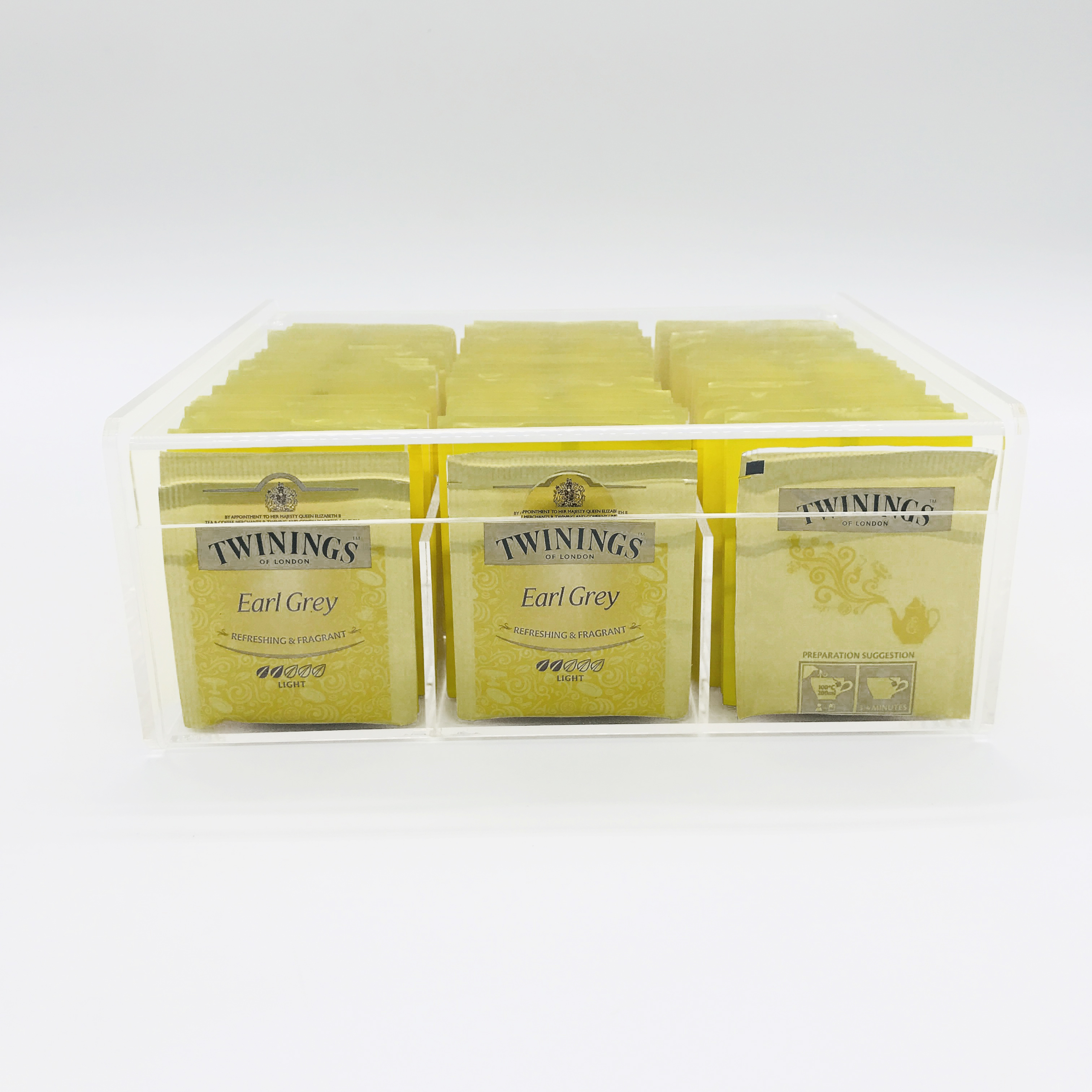 9 compartment storage box ,Acrylic teabag storage box,Acrylic Tea Box ...